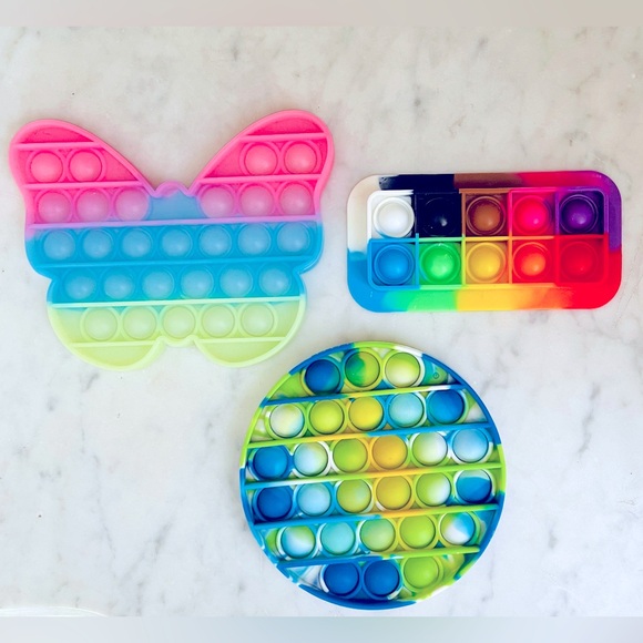 Toys | Colorful Pop It Fidget Toy Set3pc | Poshmark
